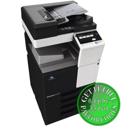 Get Free Konica Minolta Bizhub C227 Pay For Copies Only
